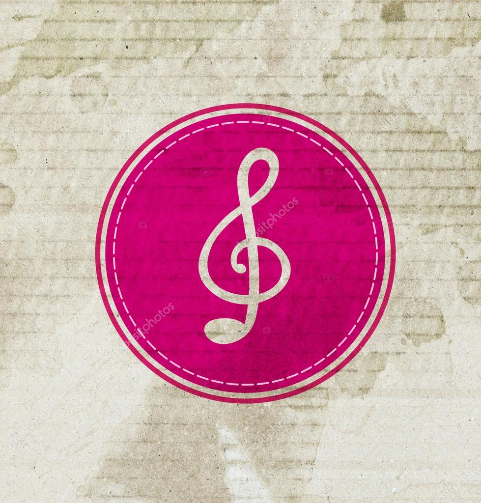Magenta music note on grunge paper — Stock Photo © fotographic1980 ...