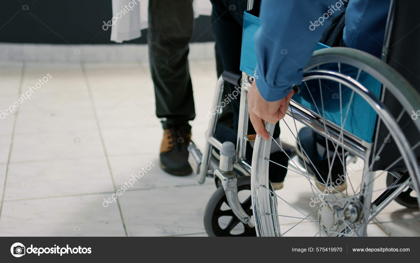 Senior Patient Chronic Disability Using Wheelchair Waiting Room ...
