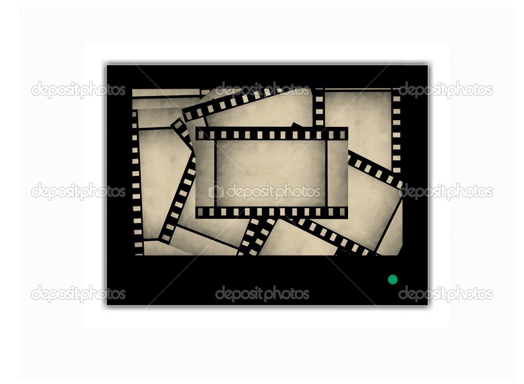Film strips on abstract television screen — Stock Photo © Flik47 #46515377