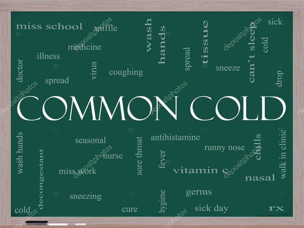 Common Cold Word Cloud Concept on a Blackboard Stock Photo by ...
