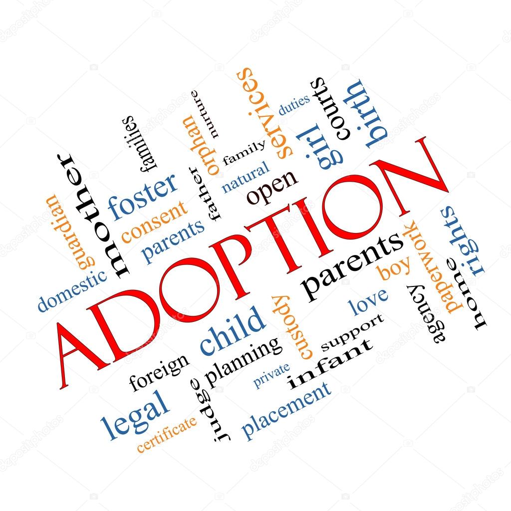 Adoption Word Cloud Concept Angled Stock Photo by ©mybaitshop 38815043