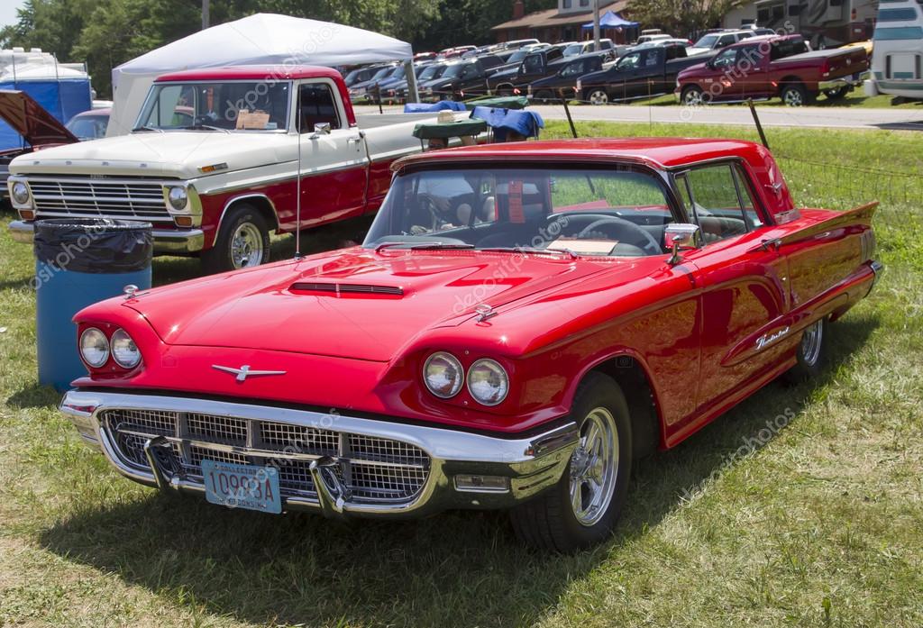 1960 Red Ford Thunderbird hardtop convertible – Stock Editorial Photo ...