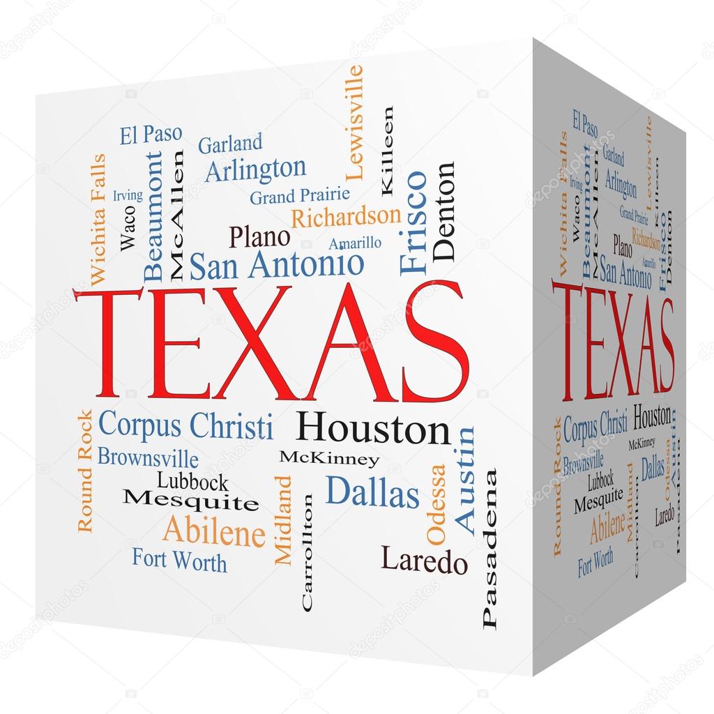 Texas State 3D cube Word Cloud Concept Royalty Free Photo, Stock Image ...