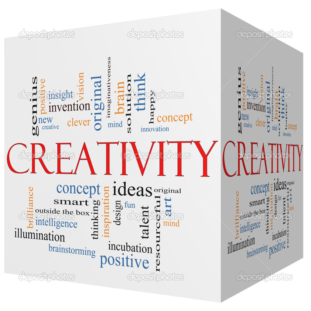 Creativity 3D cube Word Cloud Concept — Stock Photo © mybaitshop #40742339