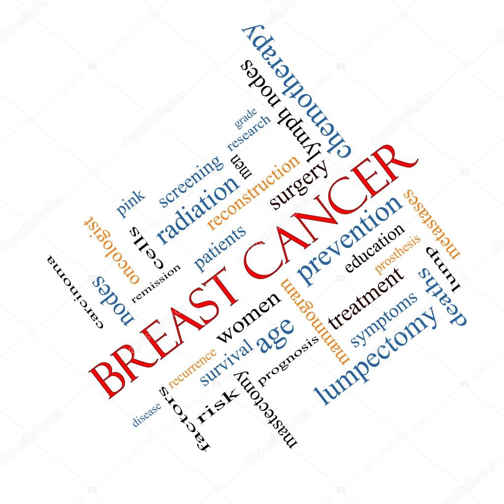 Breast Cancer Word Cloud Concept Angled Stock Photo by ©mybaitshop 41294353