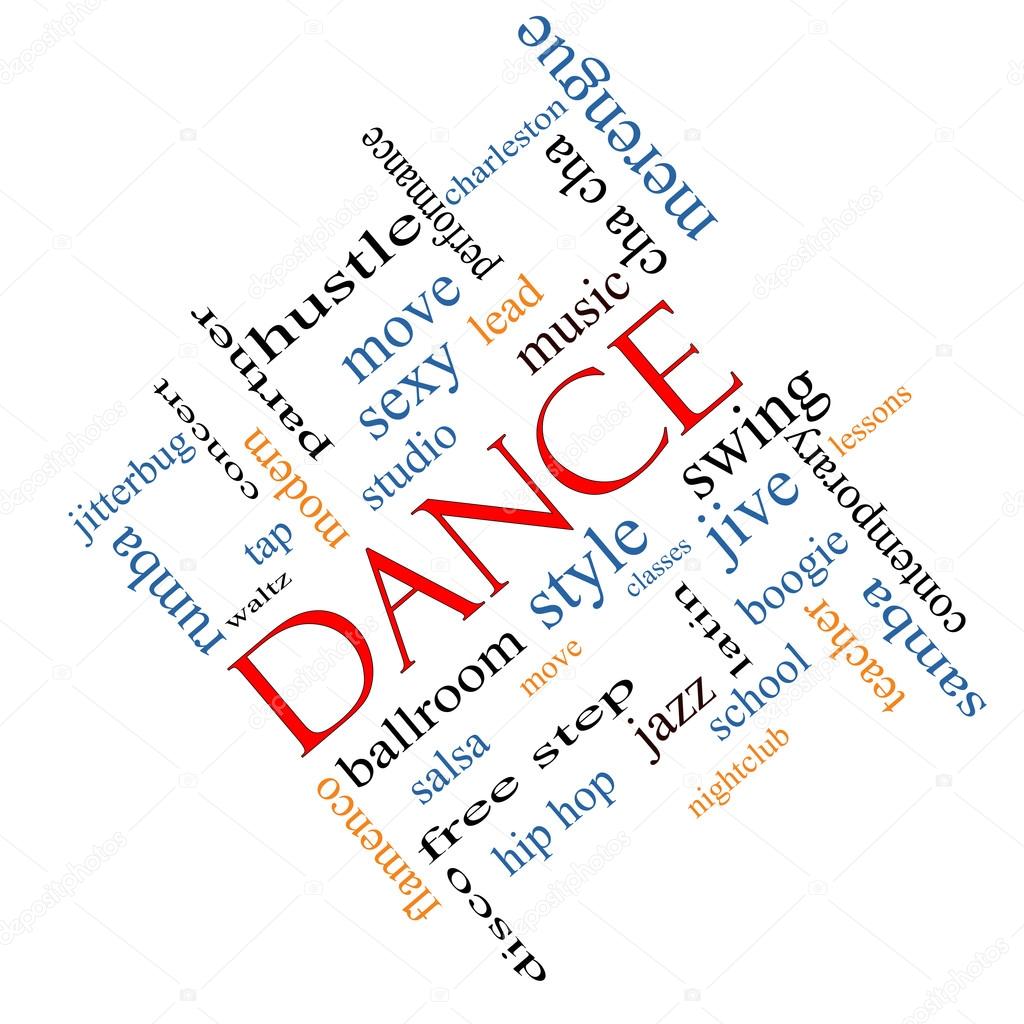 Dance Word Cloud Concept Angled — Stock Photo © mybaitshop #42378401