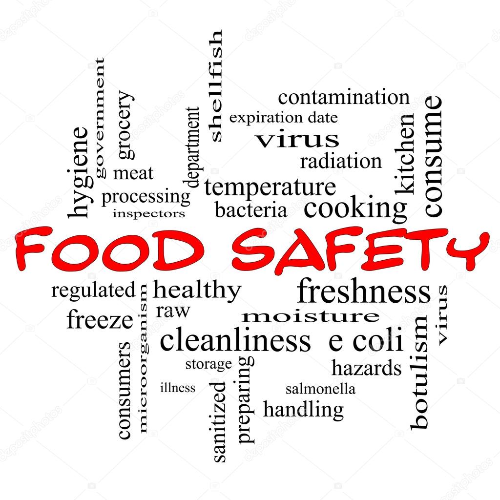 Food Safety Word Cloud Concept in red caps Stock Photo by ©mybaitshop ...