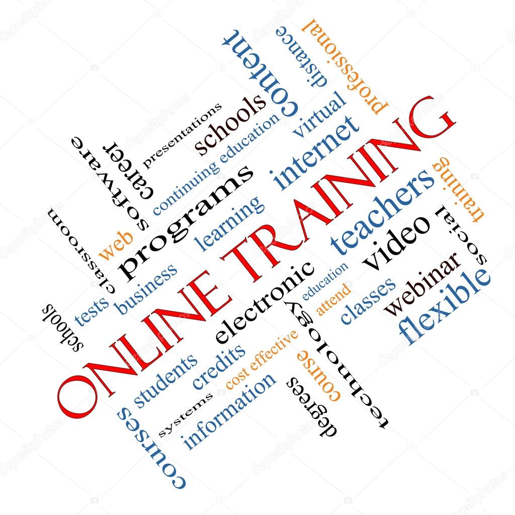 Online Training Word Cloud Concept Angled Stock Photo by ©mybaitshop ...