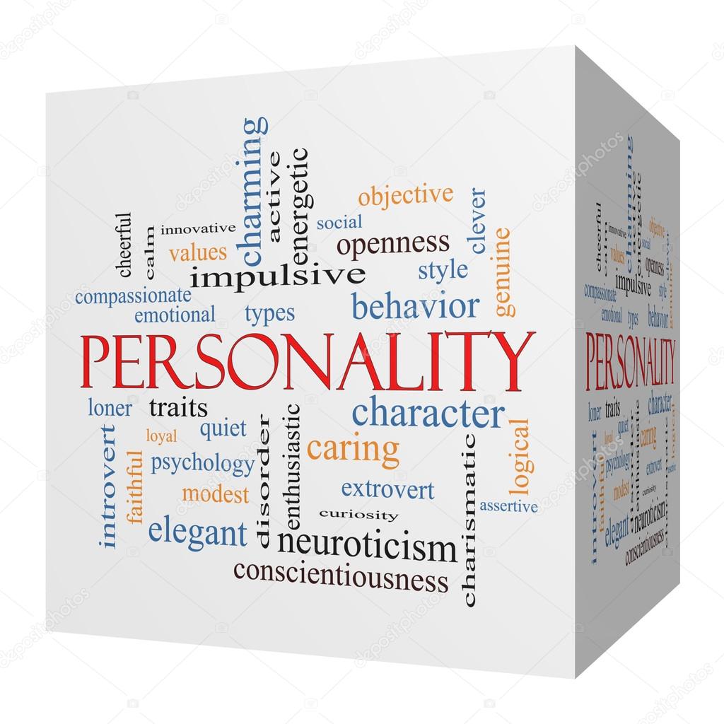 Personality 3D cube Word Cloud Concept — Stock Photo © mybaitshop #45892587