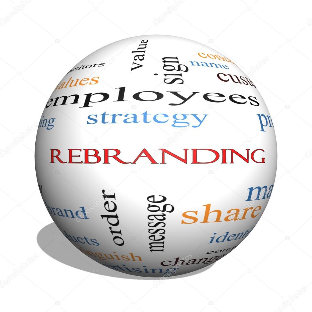 Rebranding 3D sphere Word Cloud Concept — Stock Photo © mybaitshop ...