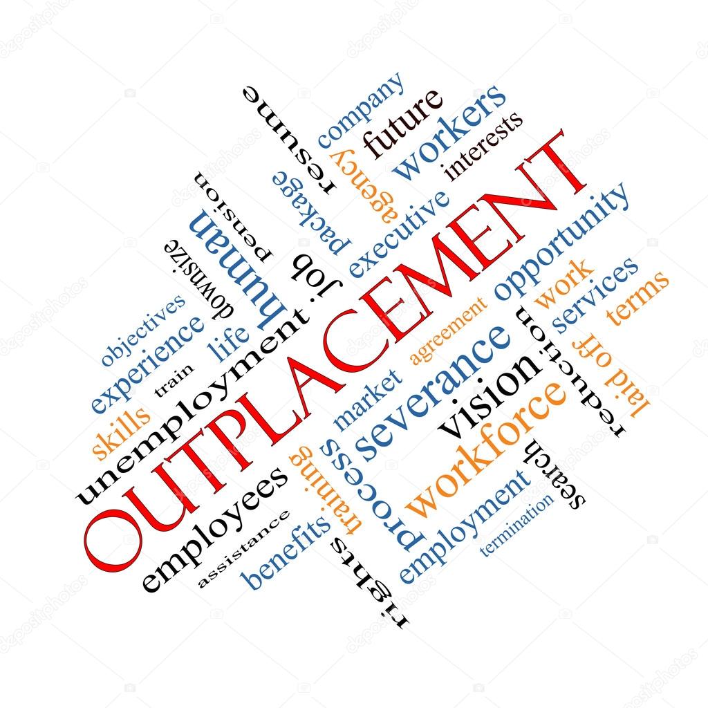 Outplacement Word Cloud Concept Angled Stock Photo by ©mybaitshop 47597169