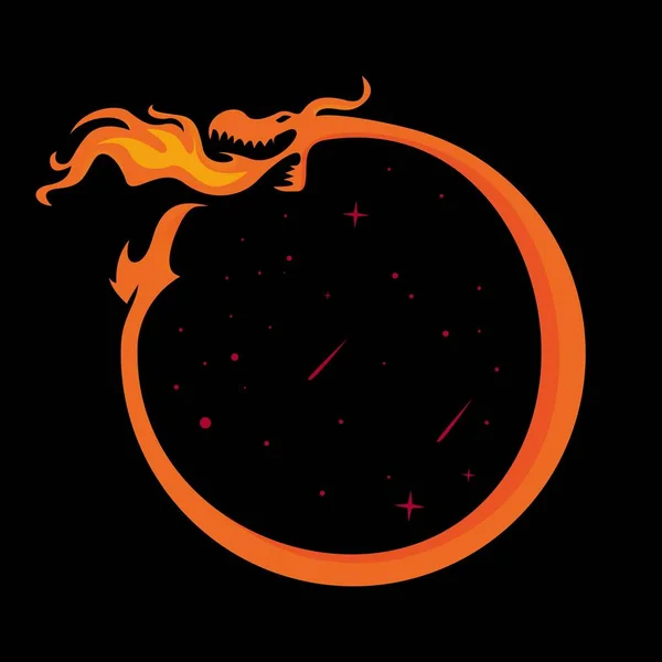 Dragon moon silhouette Vector Art Stock Images | Depositphotos