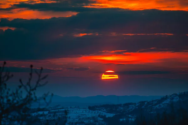 Beautiful sunset over mountains Stock Photos, Royalty Free Beautiful ...