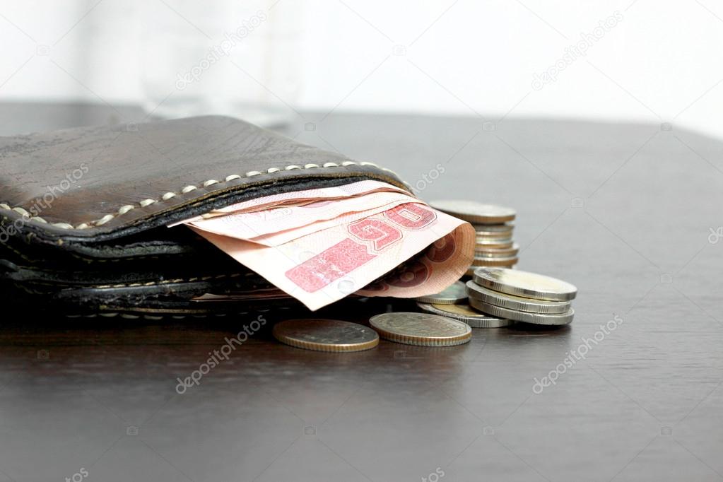 Thai baht currency money banknote in wallet Stock Photo by ©chatree12 ...