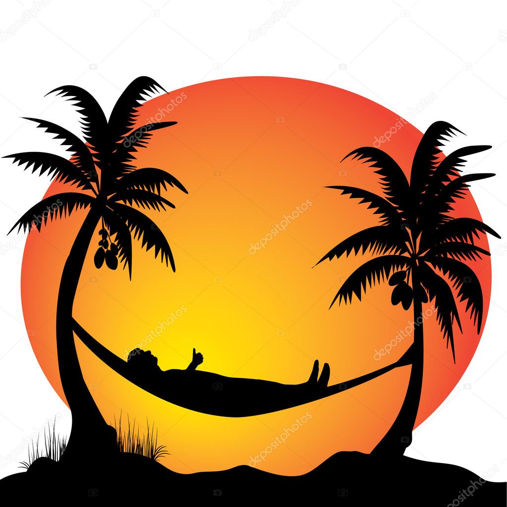 Relaxing on hammock ⬇ Vector Image by © ekays | Vector Stock 12810238 Relaxing on hammock ⬇ Vector Image by © ekays | Vector Stock 12810238