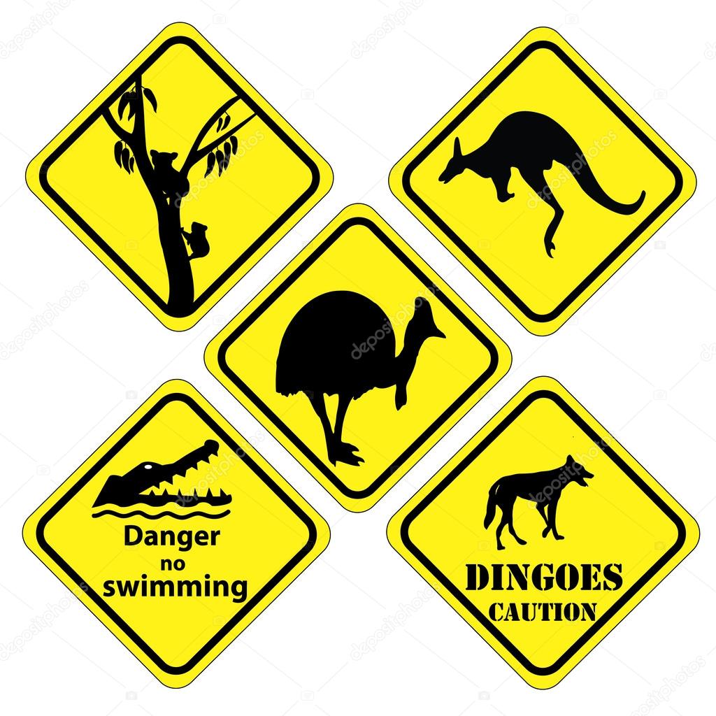 Australian set of signs Stock Vector by ©ekays 49292839