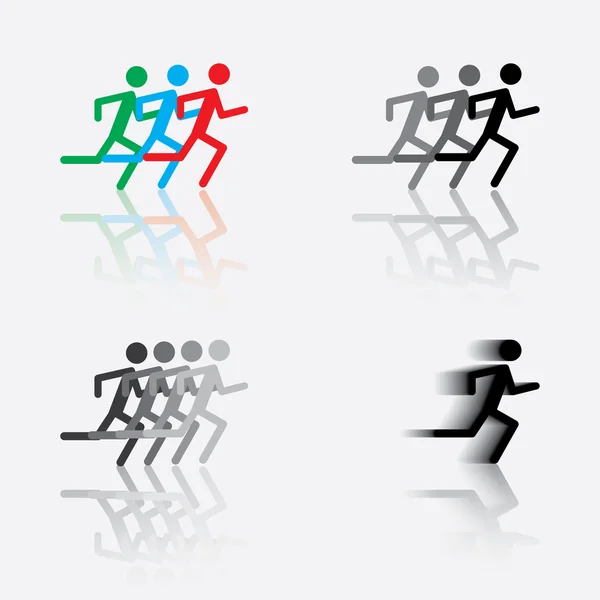 Icon of the running man — Stock Vector © Vilisov #22513353