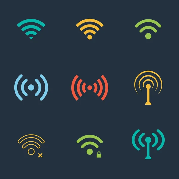 Set of twenty different black vector wi-fi and wireless icons Stock Vector Image by ©stanokkk ...