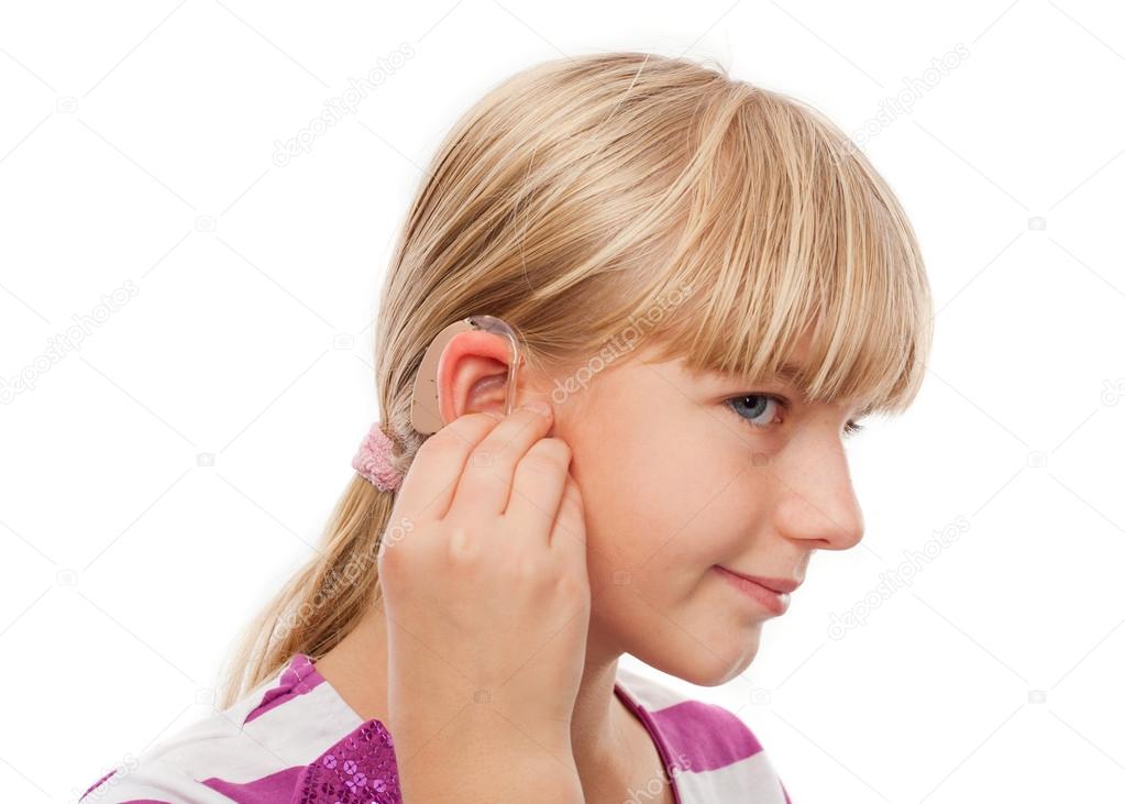 Hearing Aid and a girl — Stock Photo © andras_csontos #14817903