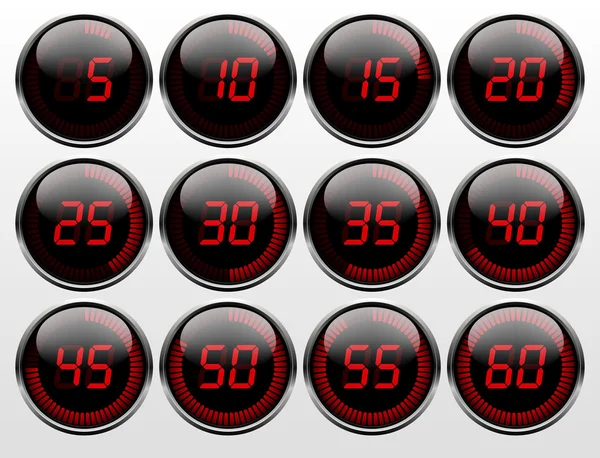 Digital timer green Vector Art Stock Images | Depositphotos