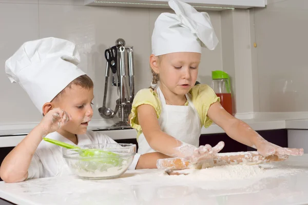 Cute Little Chefs Preparing for Pizza - Stock Image - Everypixel