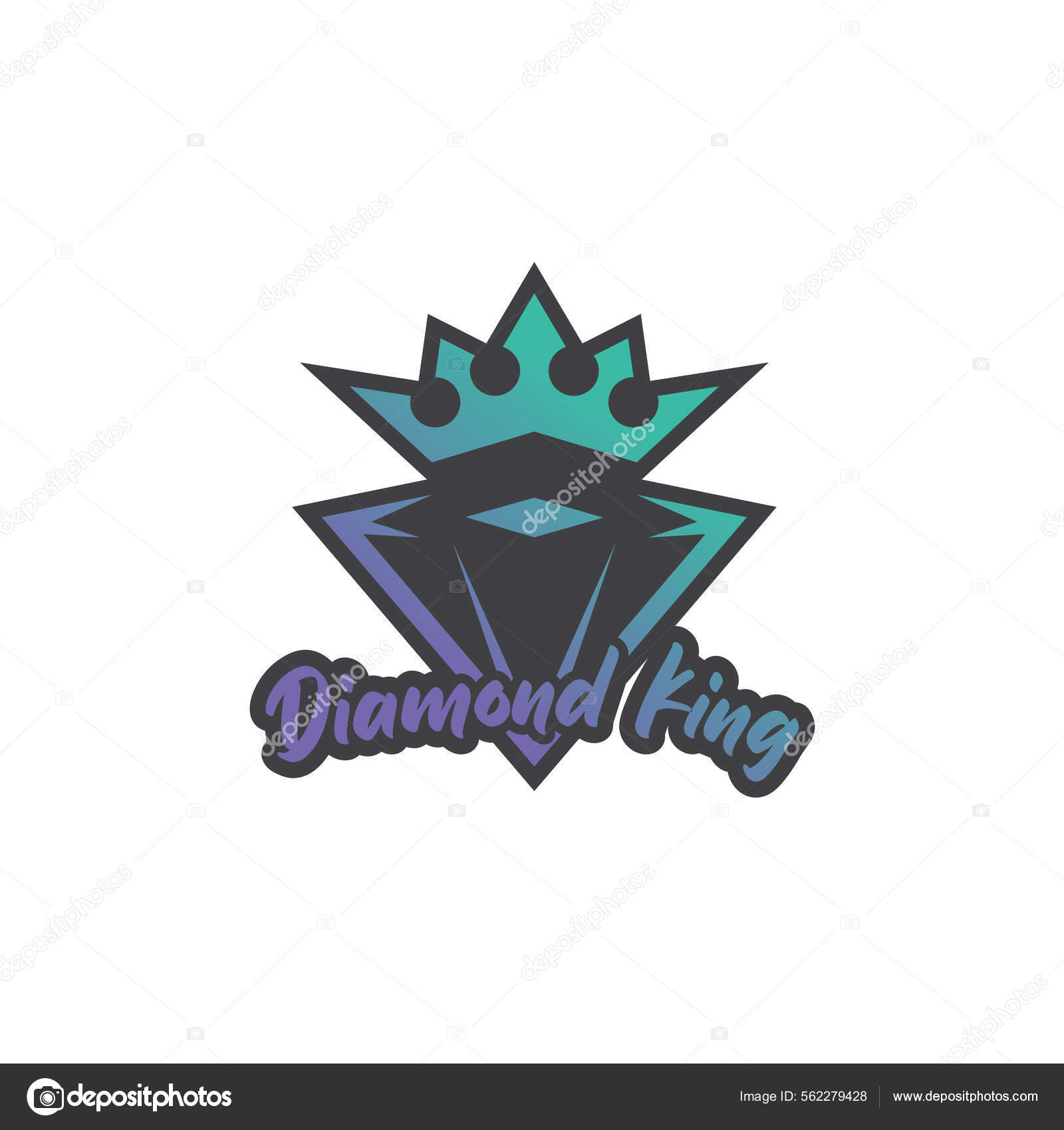Diamond King Logo Design Vector Stock Vector by ©byemalkan 562279428