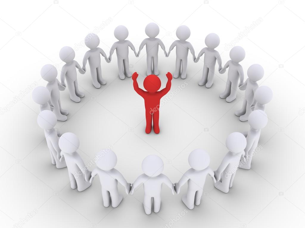 People form a circle and listen to the leader — Stock Photo © 6kor3dos ...