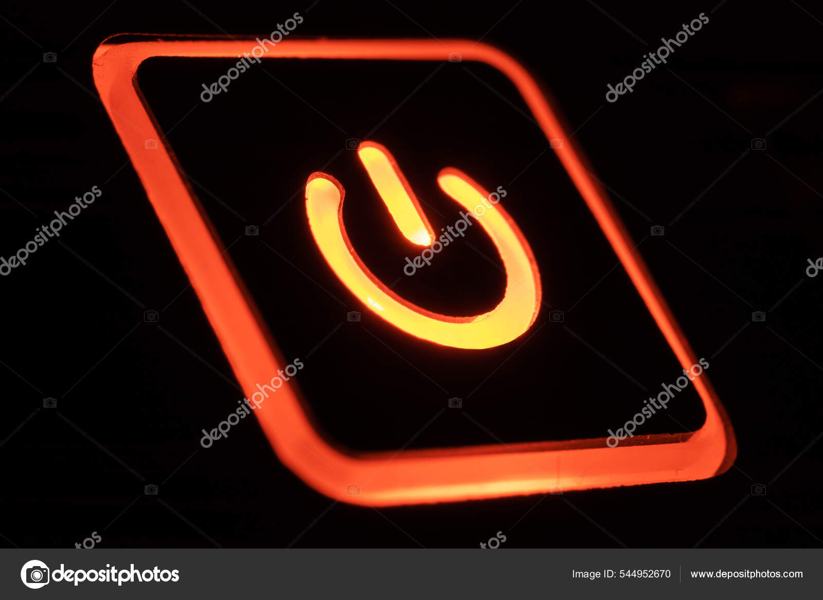 Glowing Power Button Black Background Stock Photo by ©eliosdnepr@gmail ...