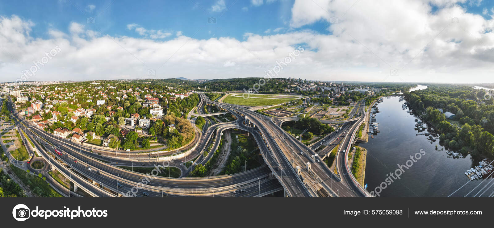 Aerial Skyline Cityscape View Belgrade Serbia Morning Aerial Drone View ...