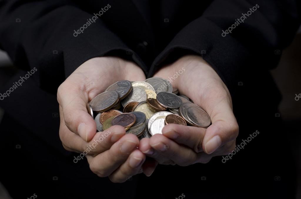 Hands with money coins — Stock Photo © kIFO8q #13662900