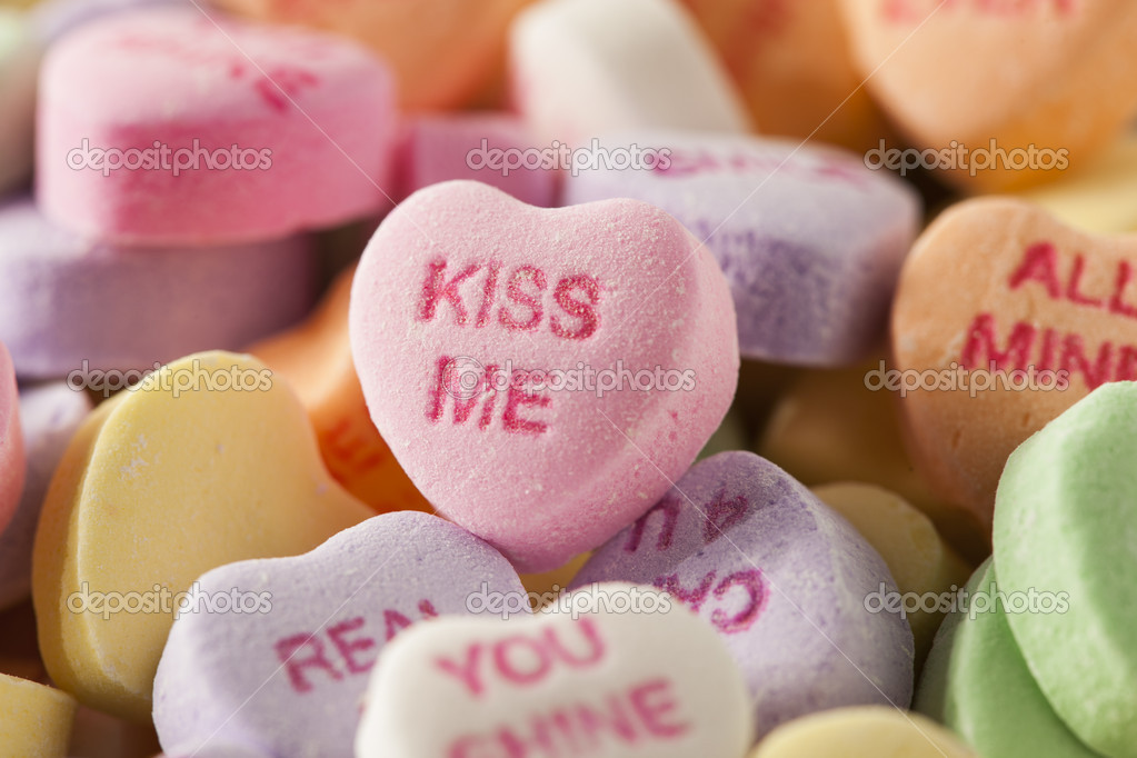 Candy Conversation Hearts for Valentine's Day — Stock Photo © bhofack2 ...