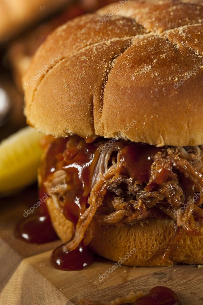 Barbeque Pulled Pork Sandwich — Stock Photo © bhofack2 #40605247 Barbeque Pulled Pork Sandwich — Stock Photo © bhofack2 #40605247