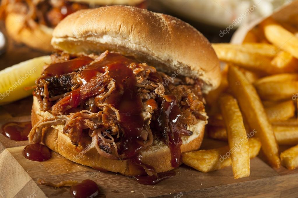 Barbeque Pulled Pork Sandwich — Stock Photo © bhofack2 #40605301 Barbeque Pulled Pork Sandwich — Stock Photo © bhofack2 #40605301