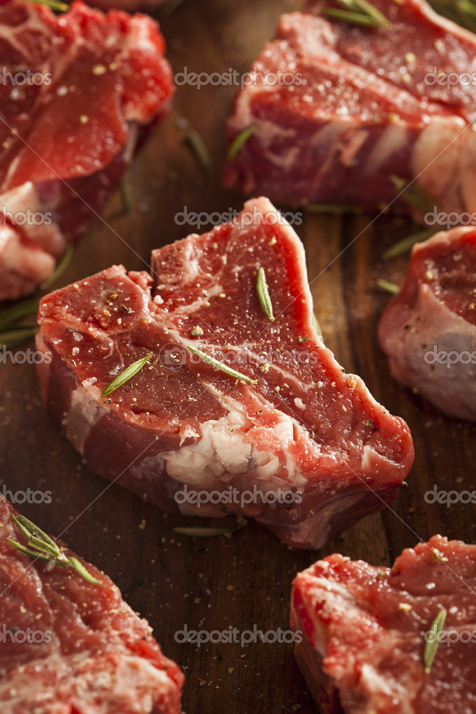 Raw Red Lamb Chops — Stock Photo © bhofack2 #42150665