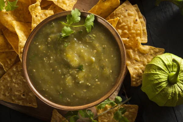 Homemade Salsa Verde with Cilantro - Stock Image - Everypixel