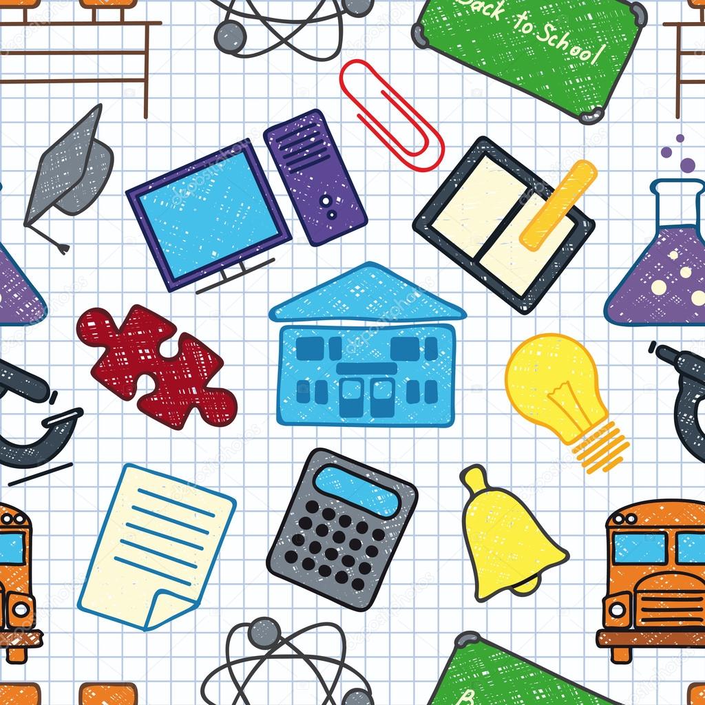 School seamless texture Stock Vector Image by ©Roman_Sher #14784483