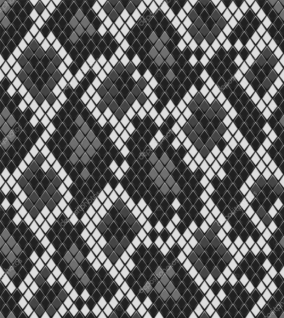 Snake reptile or crocodile skin seamless pattern in shades of grey ...