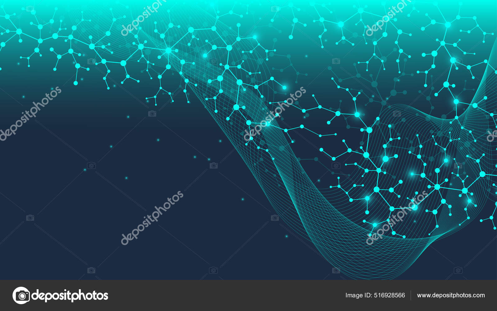 Molecular structure background. Science template wallpaper or banner ...