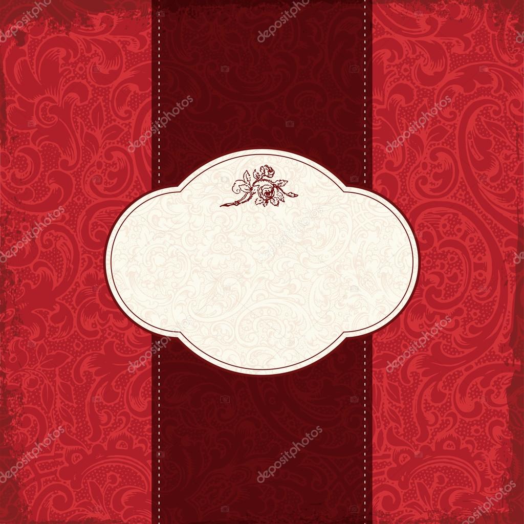 Vintage elegant card with floral background Stock Vector Image by ...
