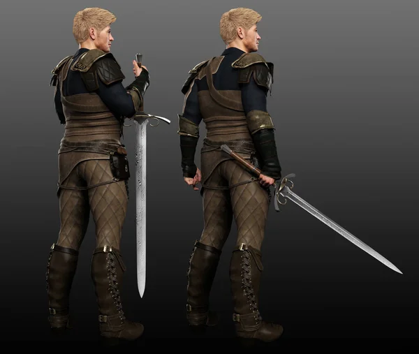 Fantasy Medieval Warriors Two Versions Sword — Stock Photo © Ravven ...