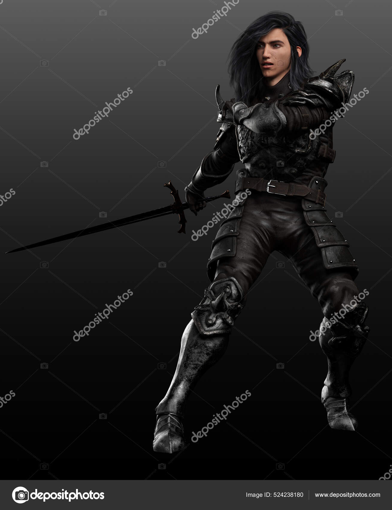 Medieval Black Knight Armor