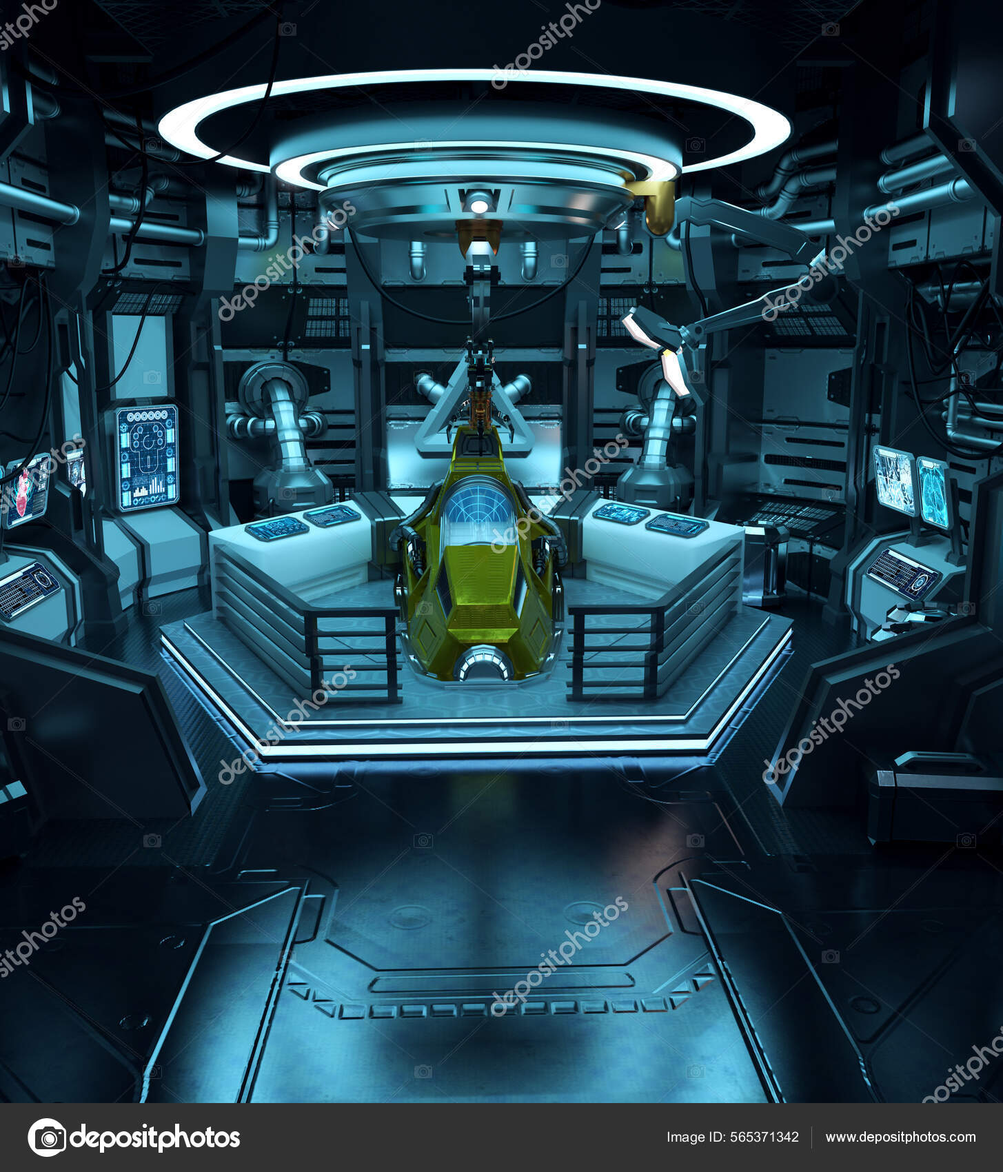 Cgi Sci Cryo Lab Space Ship Meb Lab Stock Photo by ©Ravven 565371342