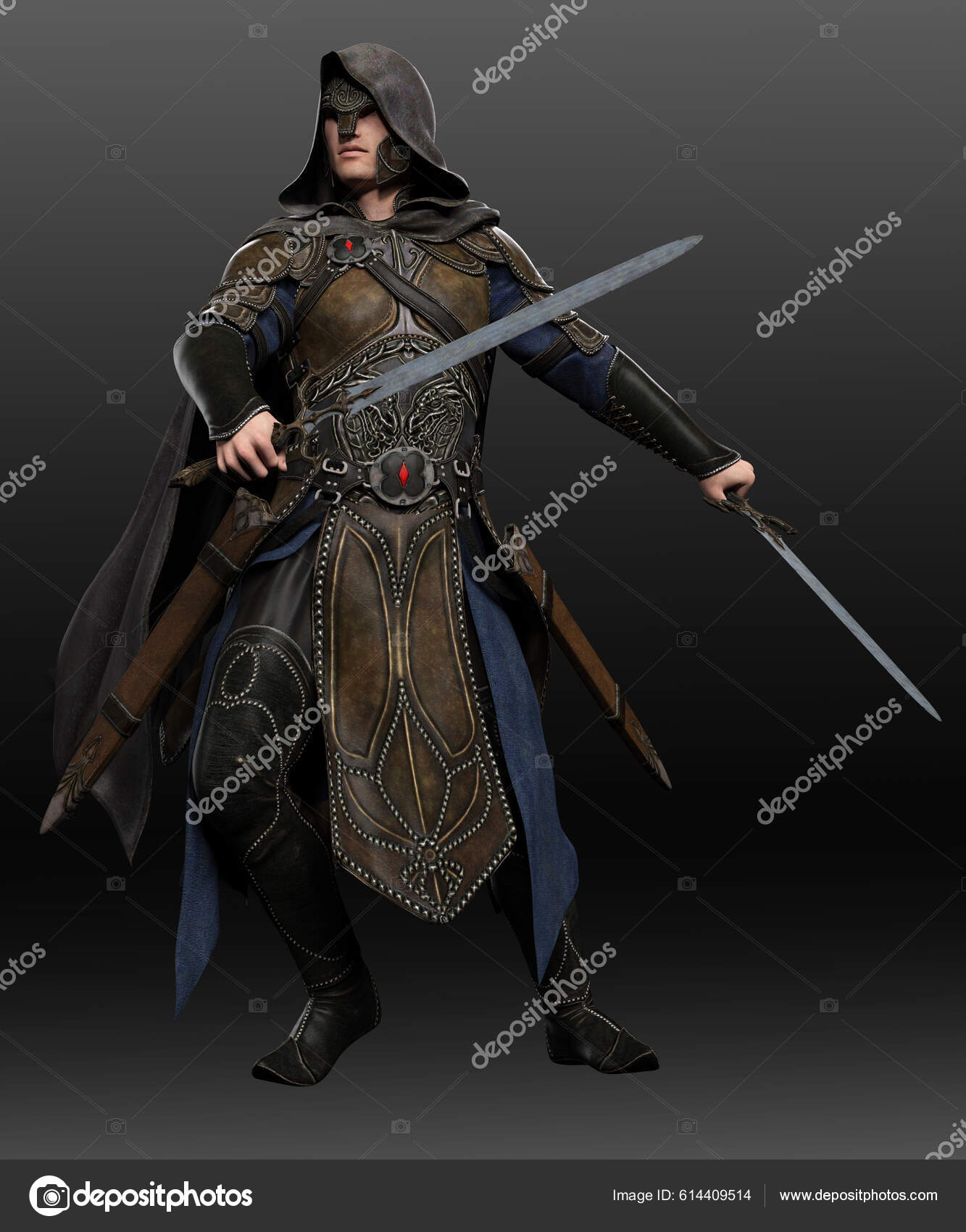 Cloaked Mage With Sword