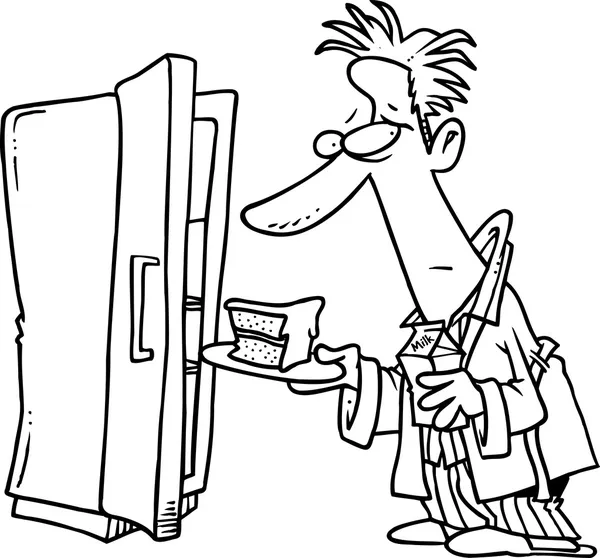 Cartoon Midnight Snack — Stock Vector © ronleishman #13916648