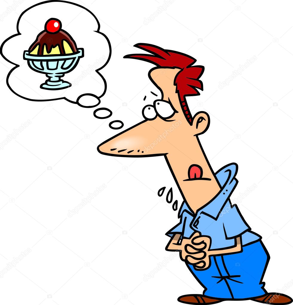 Cartoon Man Craving Ice Cream Stock Vector Image by ©ronleishman #13915339