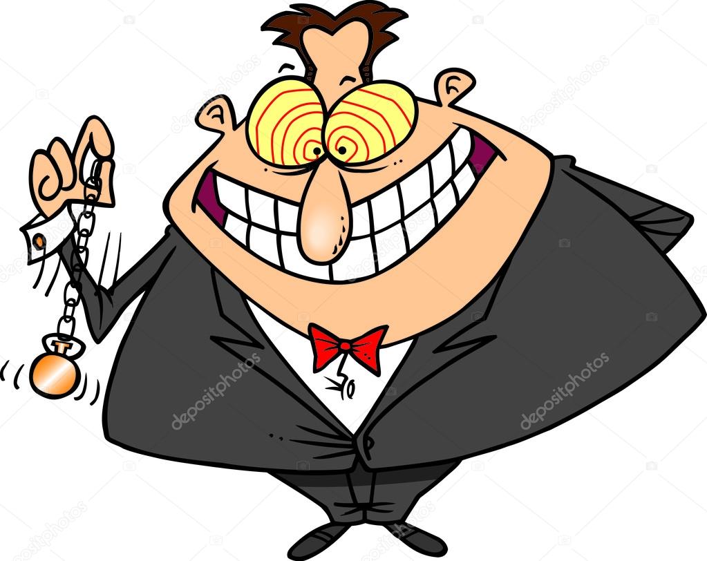 Cartoon Hypnotist Stock Illustration by ©ronleishman #13916094