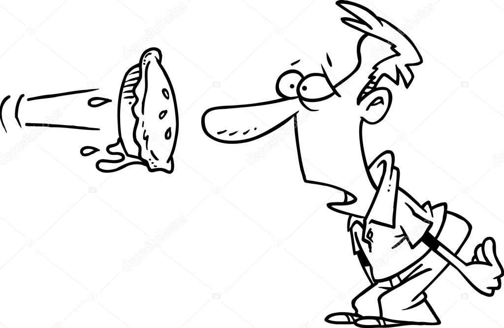 Cartoon Pie Face Stock Vector by ©ronleishman 13918345