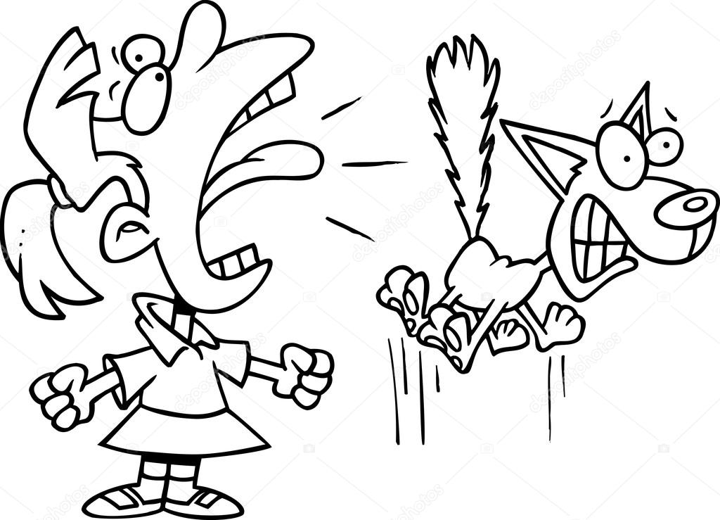 Cartoon Girl Yelling Drawing Sketch Coloring Page