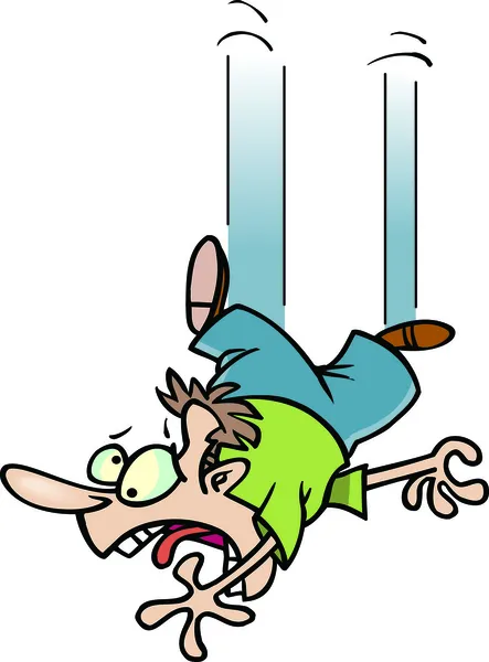 Cartoon man falling | Cartoon Man Falling — Stock Vector © ronleishman ...