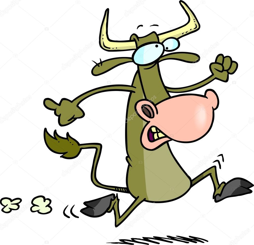 Cartoon Cow Run Stock Vector Image by ©ronleishman #13941151